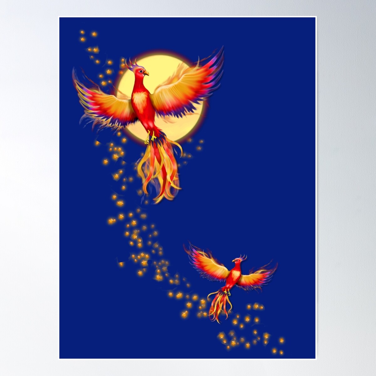 DOPAPRINT Phoenix Rising Poster Wall Art, Modern Wall Decor For Living ...