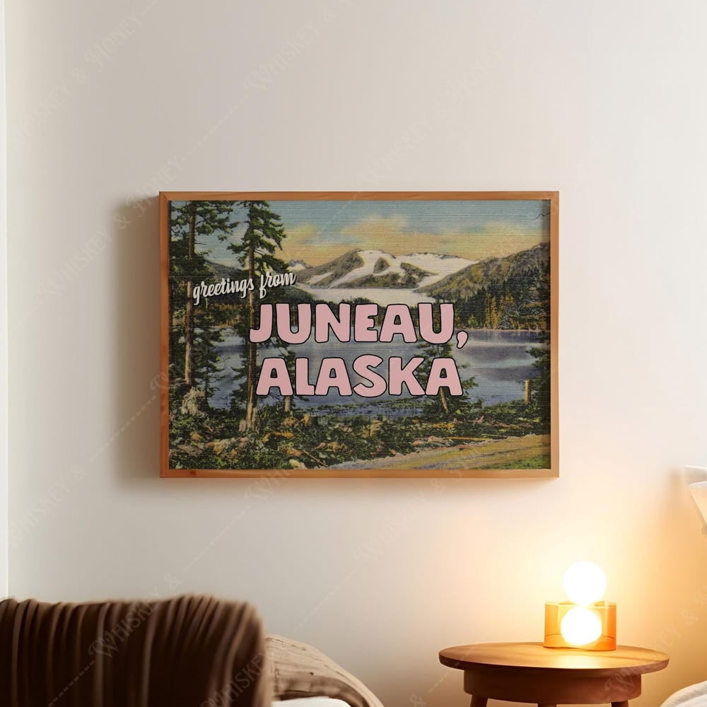 DOPAPRINT Physical Print, Greetings From Juneau Alaska Poster, Vintage ...