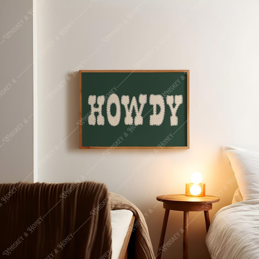 DOPAPRINT Physical Print, Howdy Art Print, Western Decor, Western Wall ...
