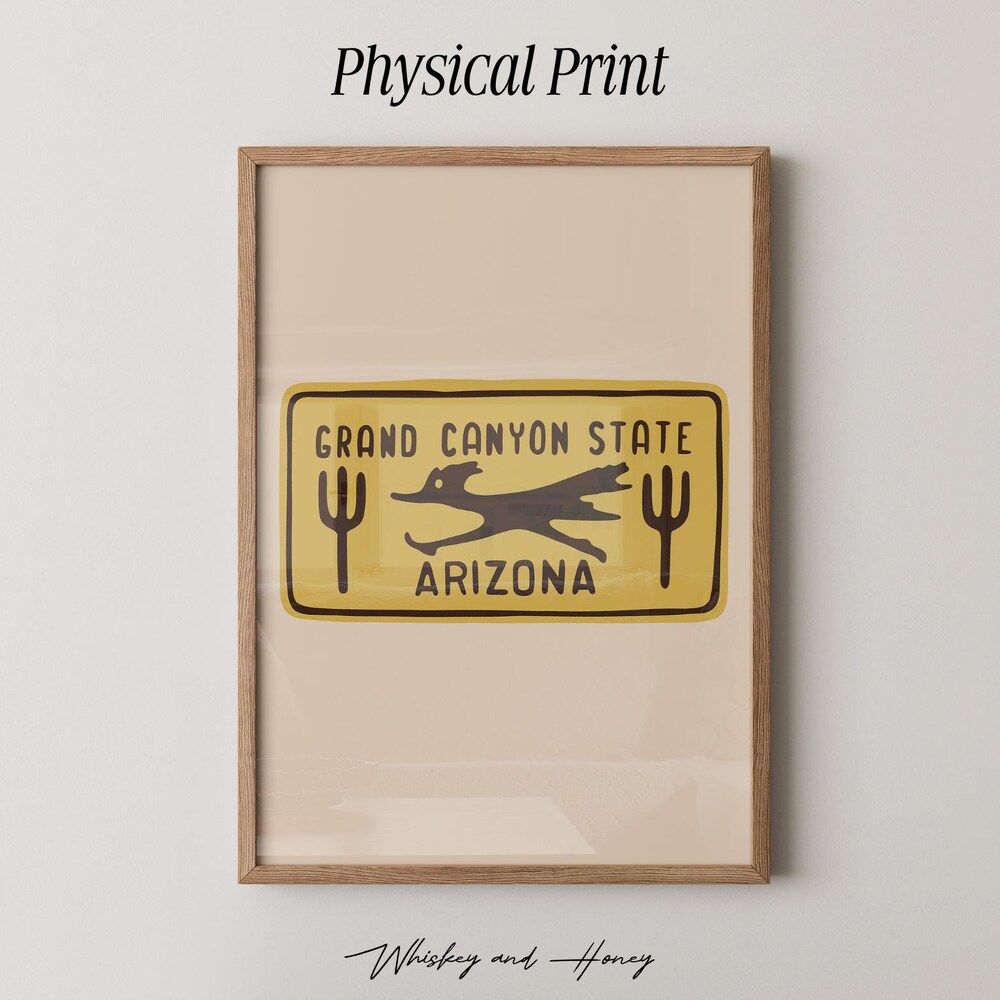 DOPAPRINT Physical Print, Vintage Arizona License Plate Art Print ...