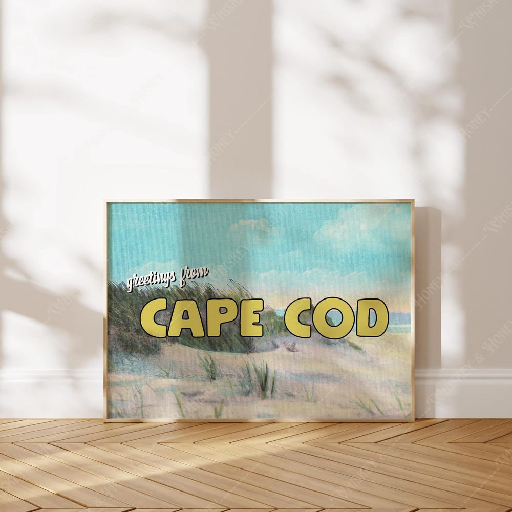 DOPAPRINT Physical Print, Vintage Cape Cod Art Print, Vintage Beach ...