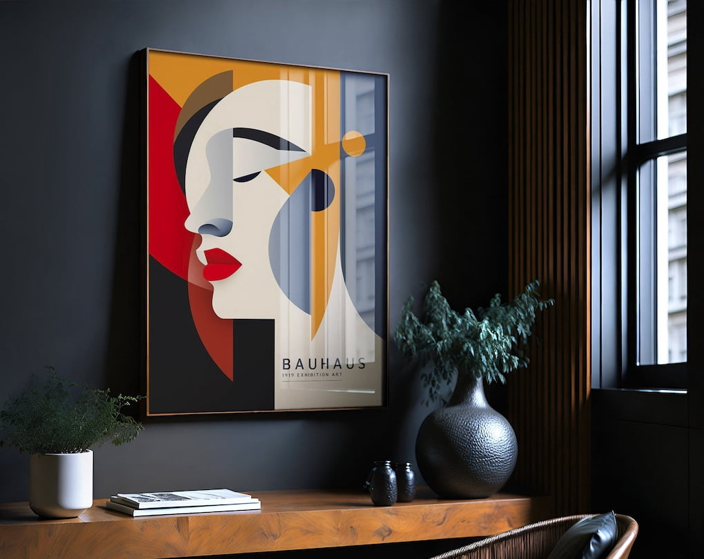 DOPAPRINT Pica Bauhaus Poster - Abstract Bauhaus Print Mid Century ...