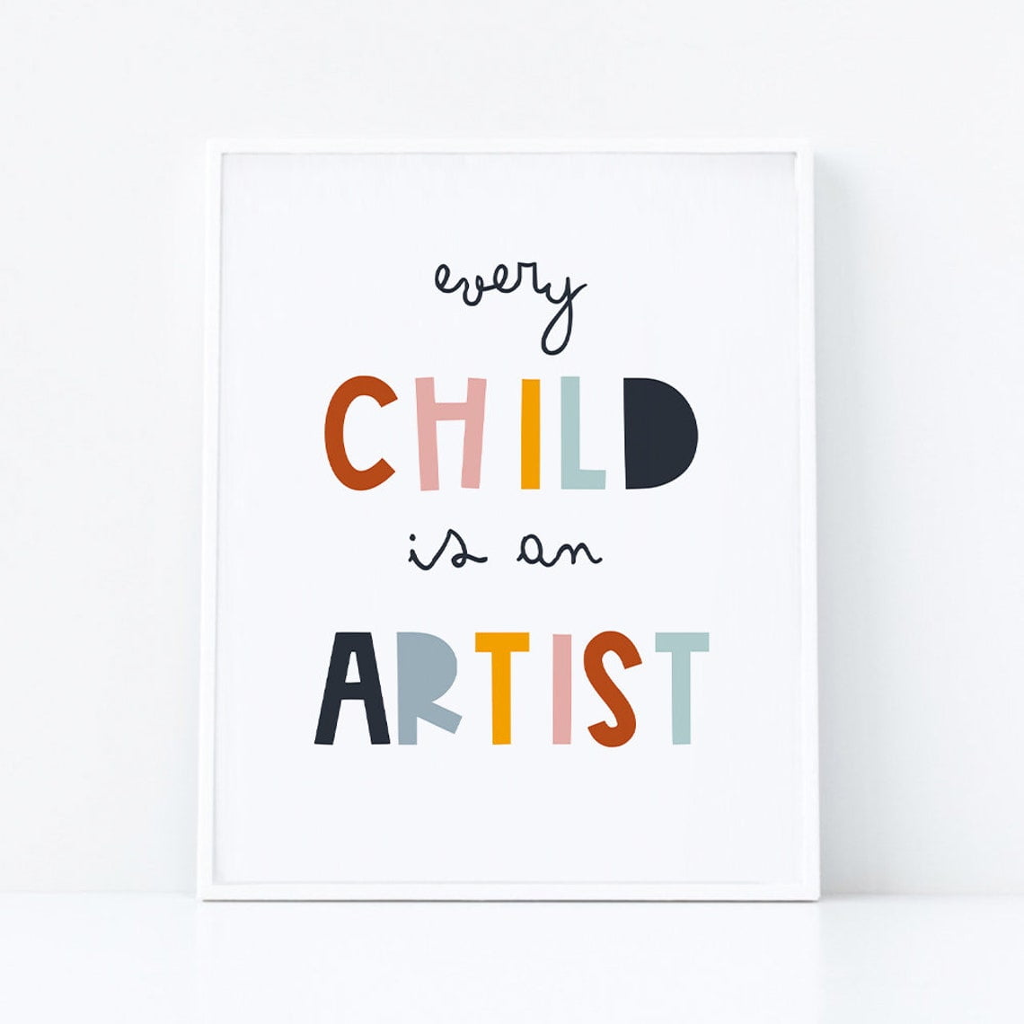 DOPAPRINT Picasso Quotes, Playroom Kids Room Quotes, Mustard Color ...