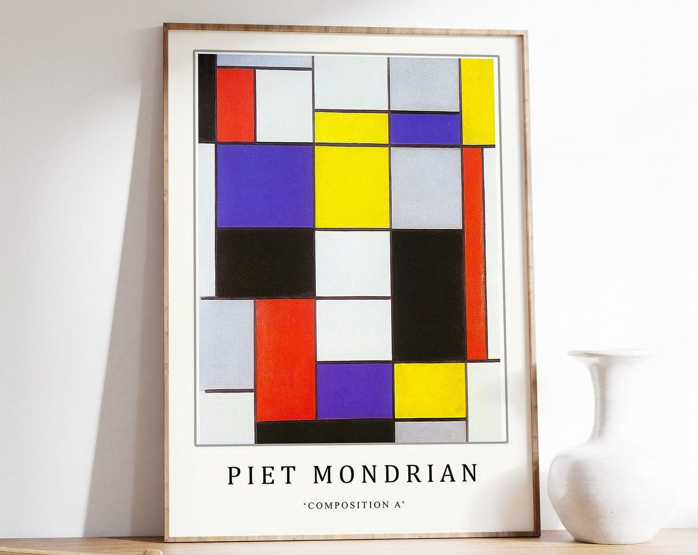 DOPAPRINT Piet Mondrian Poster, Composition A, Piet Mondrian Art Print, Bauhaus Poster, Abstract ...