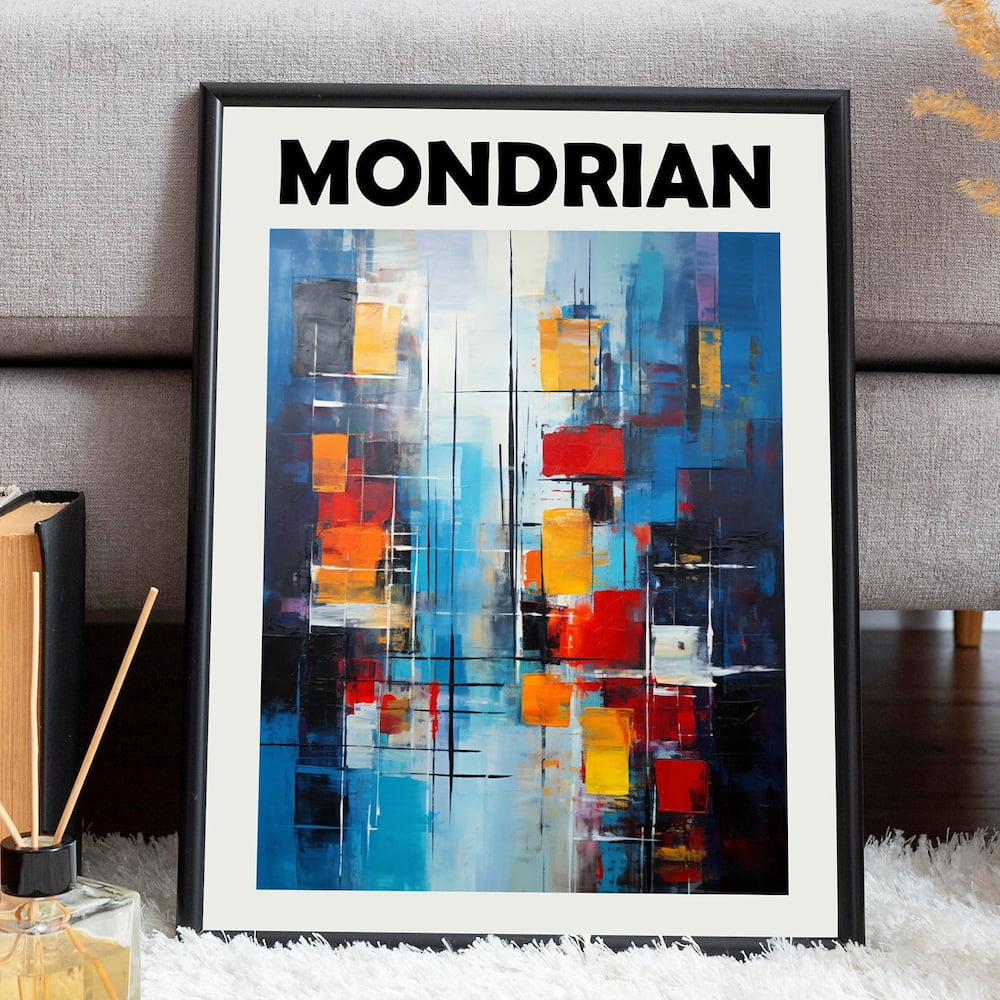 DOPAPRINT Piet Mondrian Poster - Dutch Abstract Wall Art as Piet ...