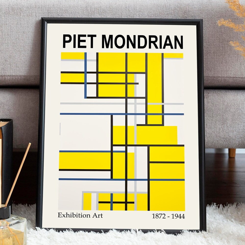 DOPAPRINT Piet Mondrian Poster - Dutch Abstract Wall Art as Piet ...