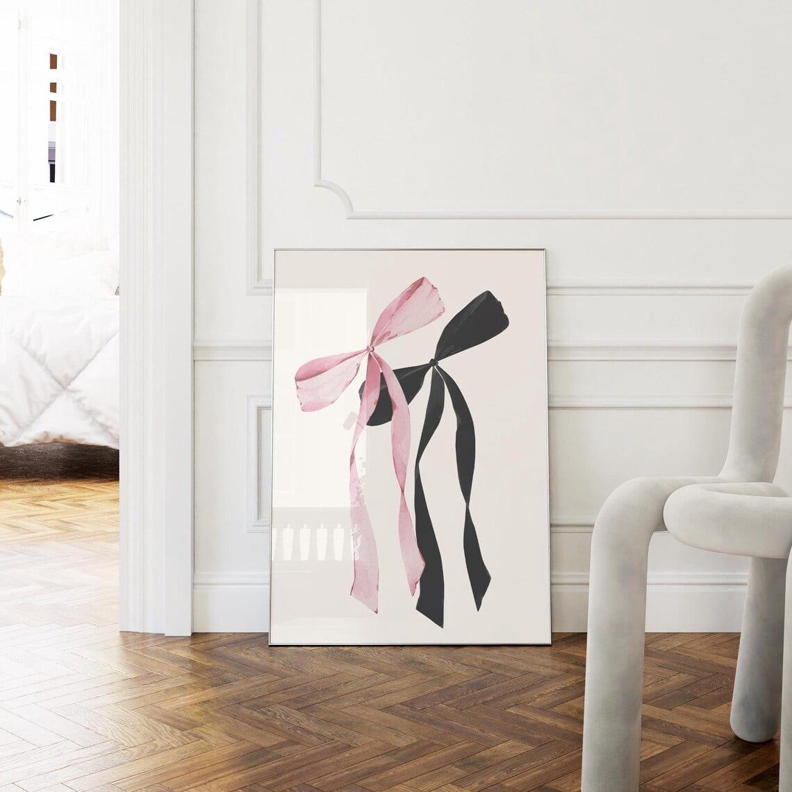 DOPAPRINT Pink Coquette Bow Print For Room Trendy Digital Art Prints ...