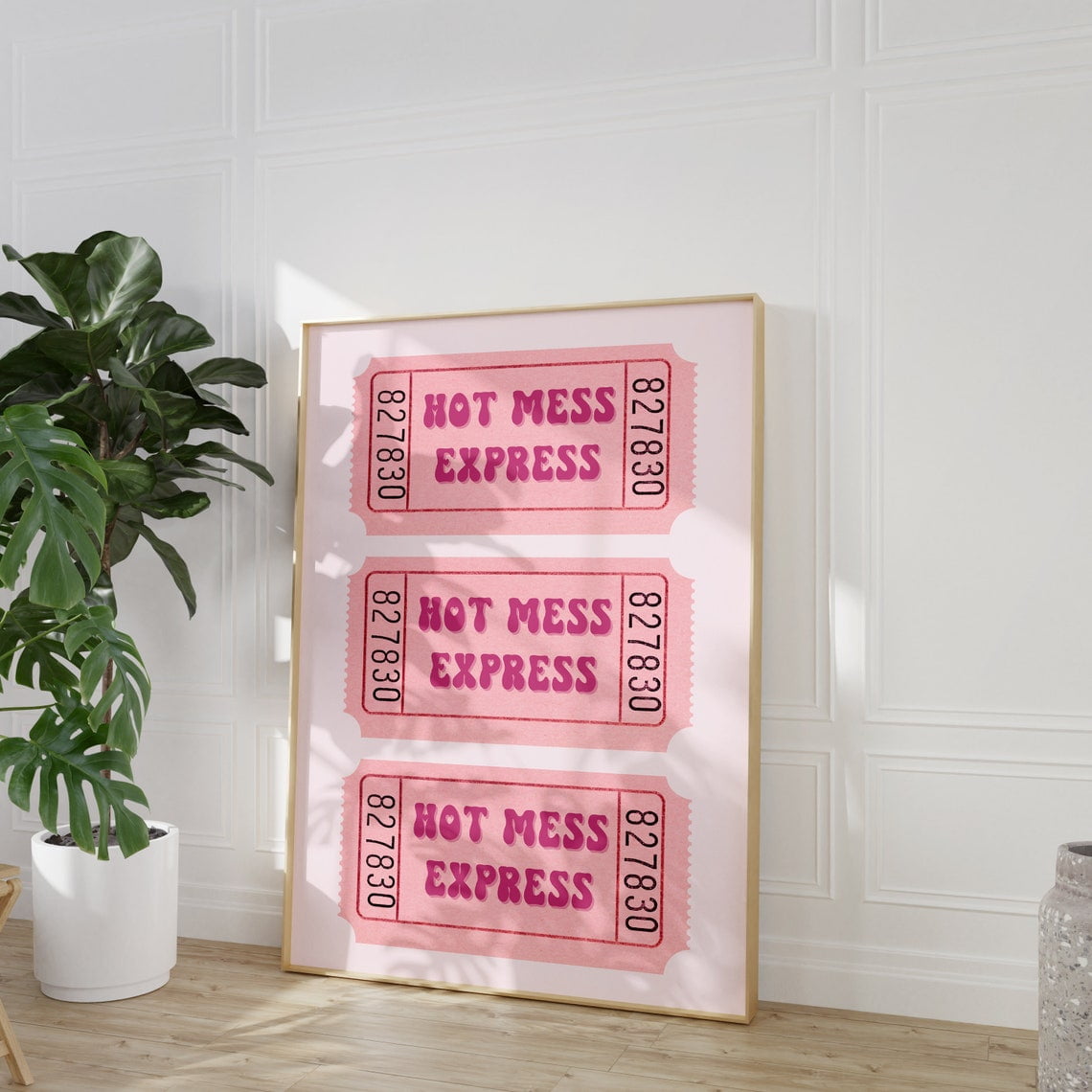 DOPAPRINT Pink Guest Check Dorm Decor Decor Preppy Hot Mess Express ...