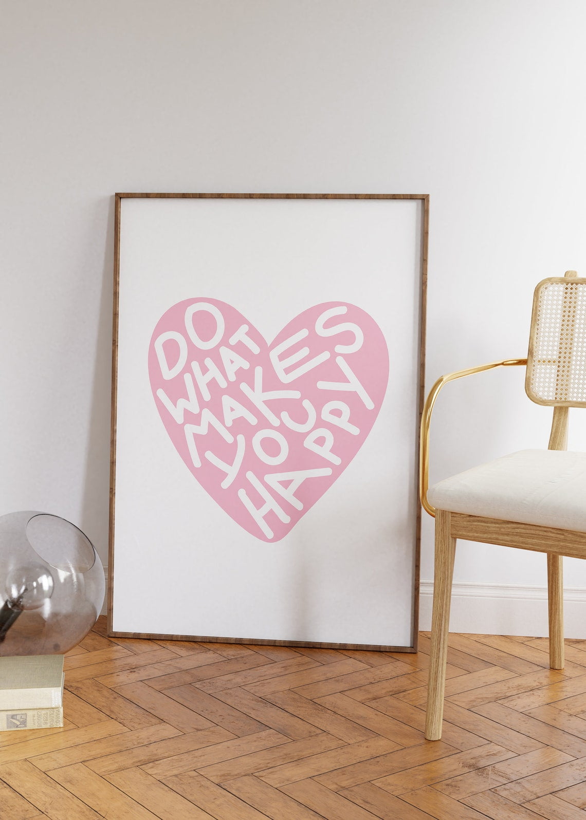 DOPAPRINT Pink Hearts Wall Art Preppy Room Decor Art Trendy Dorm Wall ...