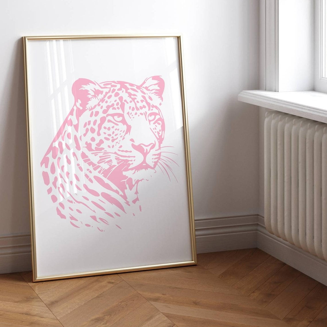 DOPAPRINT Pink Leo.pard Cheetah Wall Art Print Colorful Trendy Wall Art ...