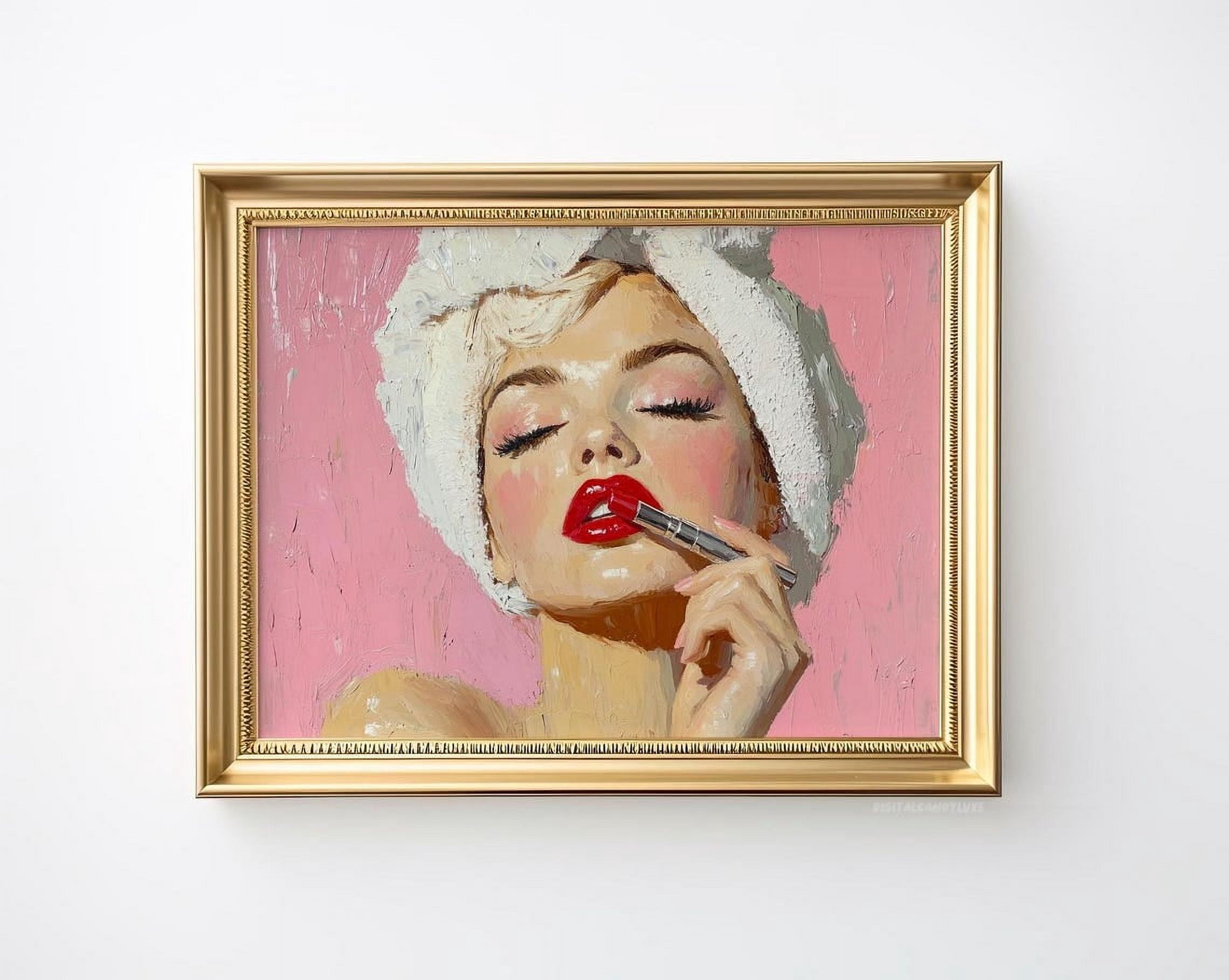 DOPAPRINT Pink Wall Art Prints Vintage Oil Painting Girly Wall Decor ...