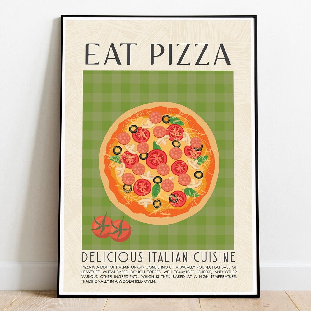 DOPAPRINT Pizza Print, Italy print, pasta print, retro food wall art ...