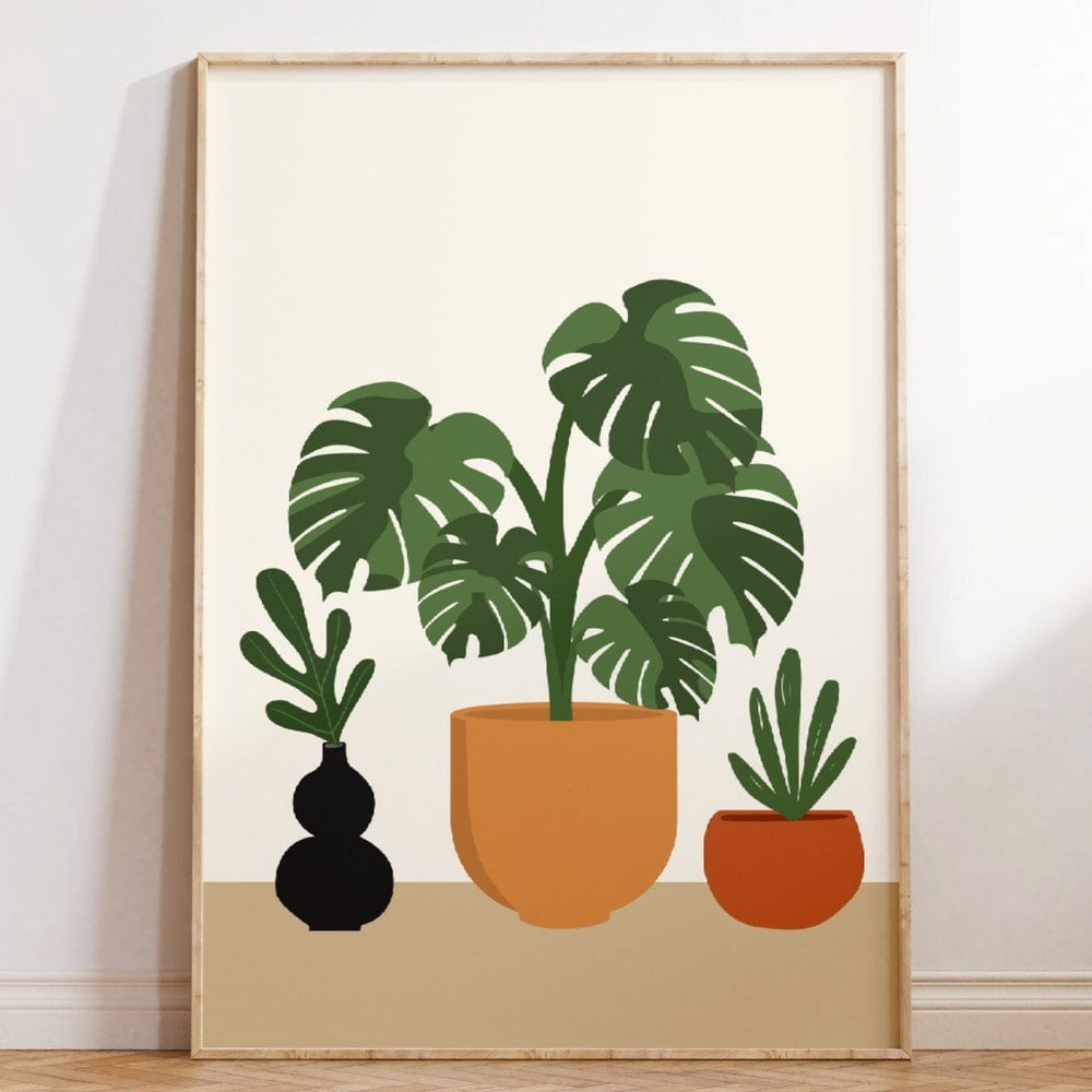 DOPAPRINT Plant Art Print, Botanical Print, Boho Plants Print, Plant ...
