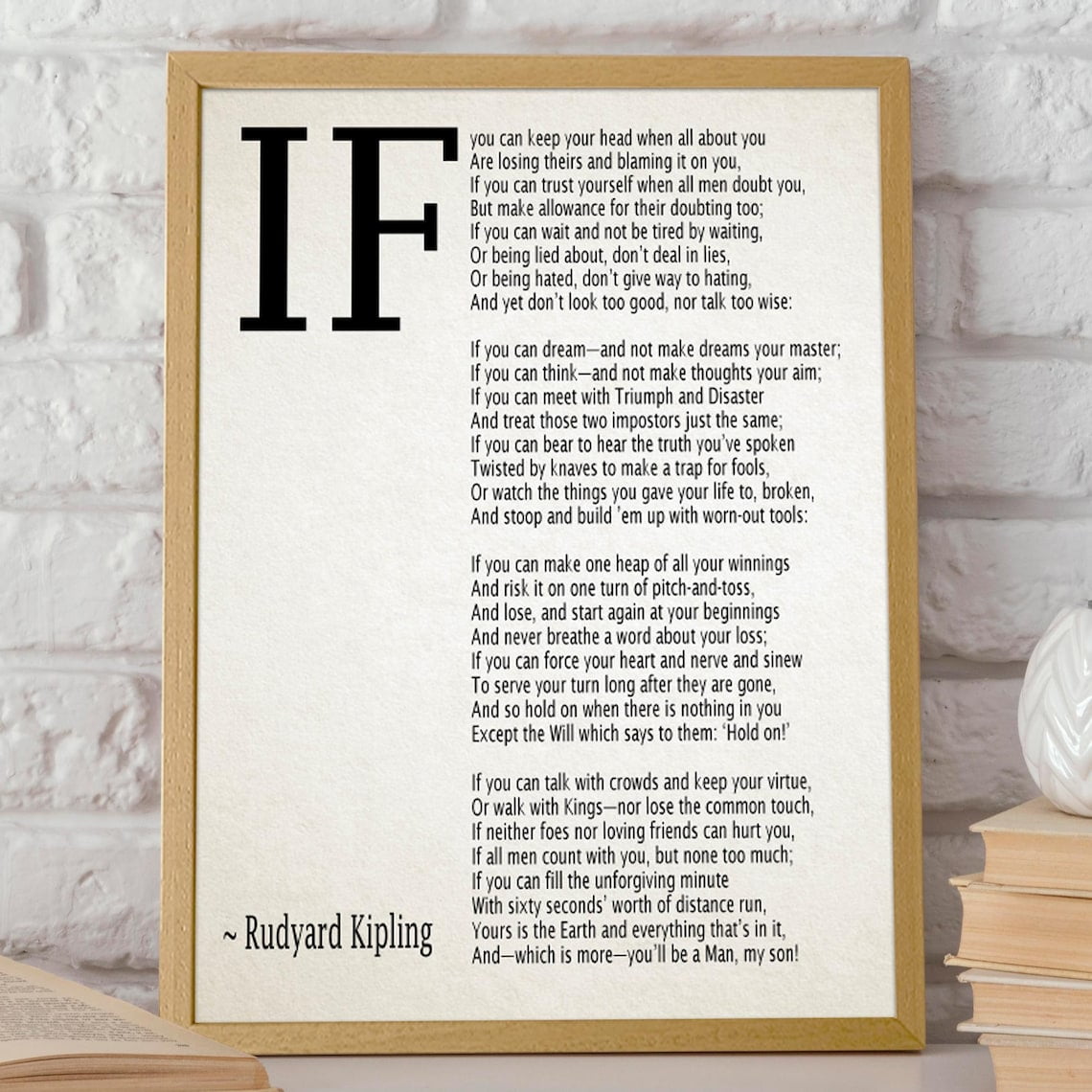 DOPAPRINT If Poem Print If Poem By Rudyard Kipling Print If Poster If ...