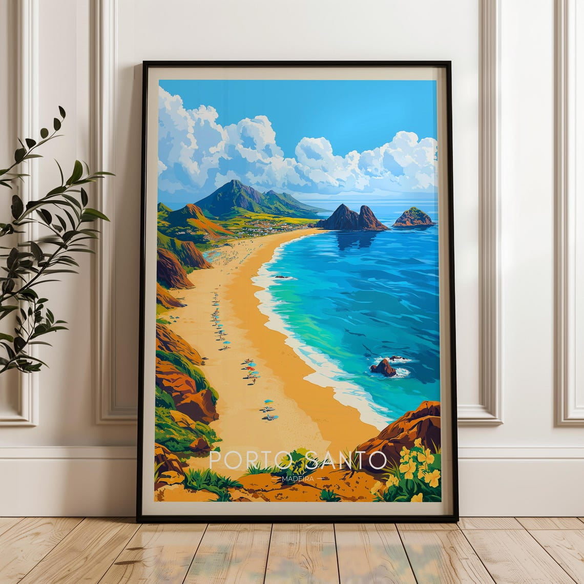 DOPAPRINT Porto Santo Travel Poster - Portugal Wall Art Print ...