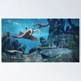DOPAPRINT Poster Creatures Of The Cambrian Period, Underwater Scene ...