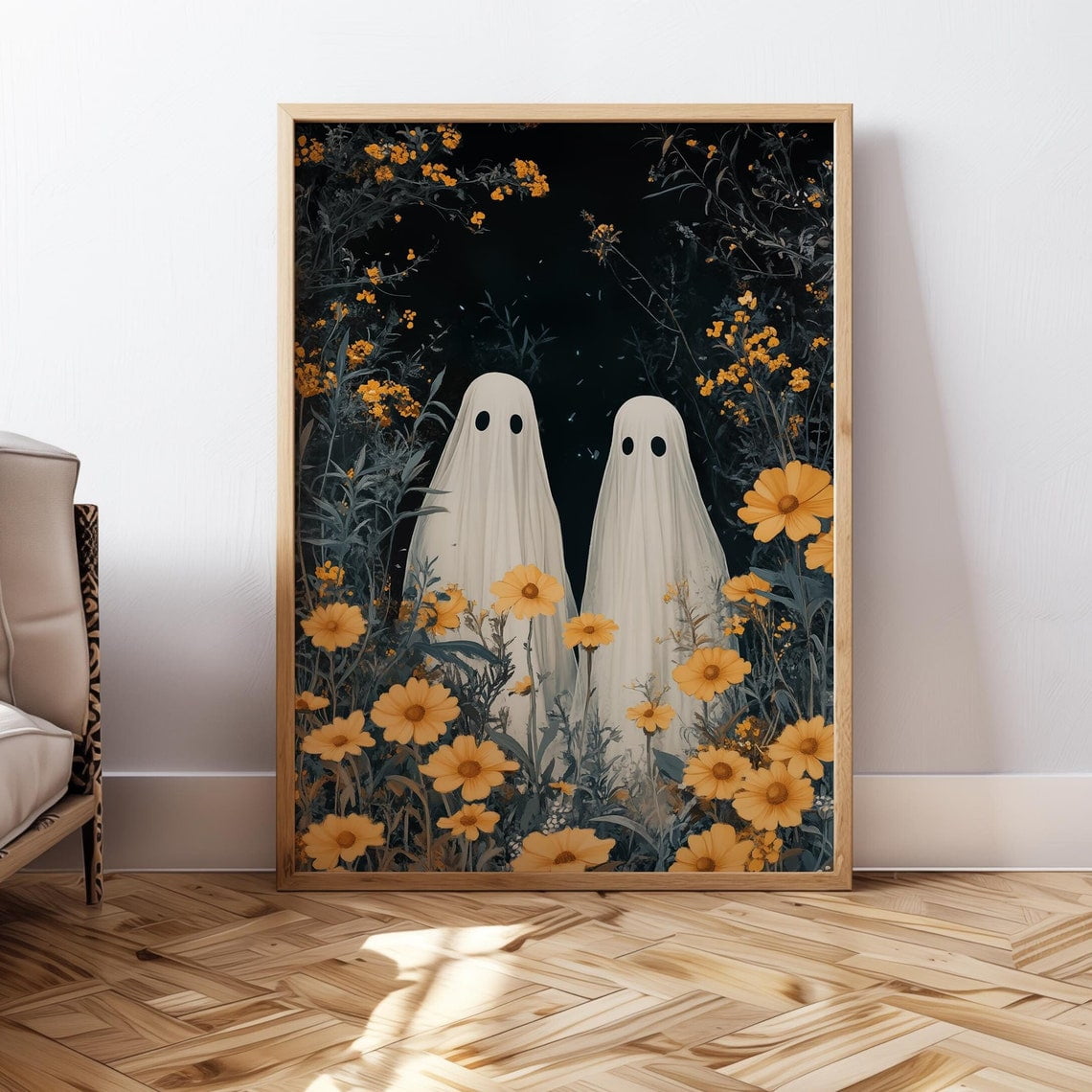 DOPAPRINT Poster Ghost Print Dark Academia Art Wall Decor Cute Ghost ...