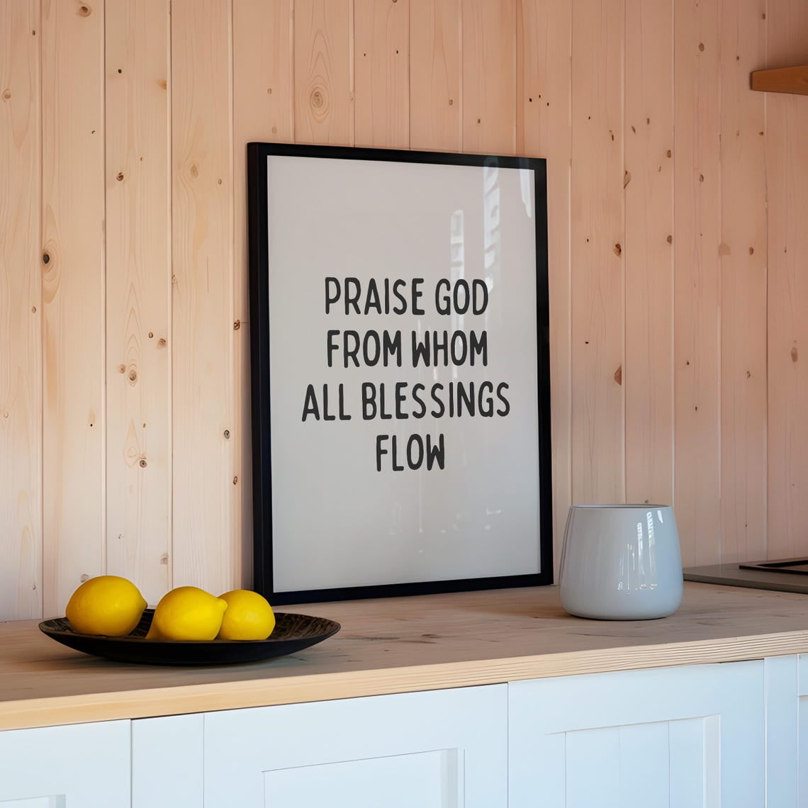 DOPAPRINT Praise God From Whom All Blessings Flow Print, Christian Wall ...