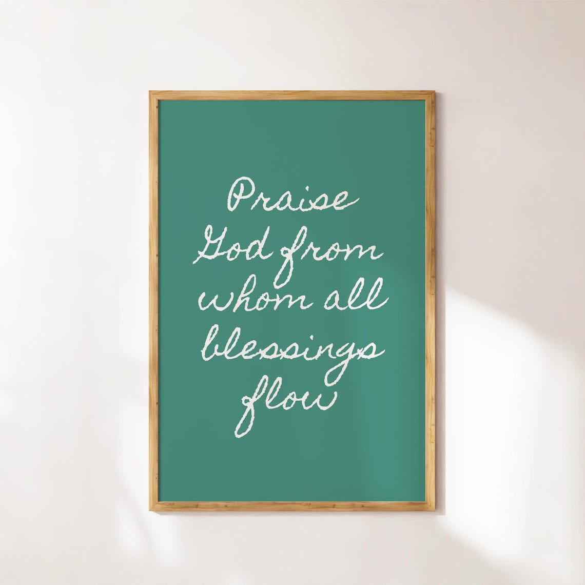 DOPAPRINT Praise God Doxology Poster, Bible Verse Wall Art, Christian ...