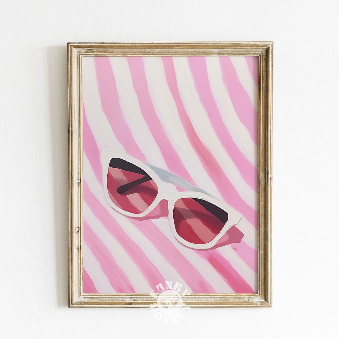 DOPAPRINT Preppy Summer Print, Retro Sunglasses Beach Poster, Girly ...