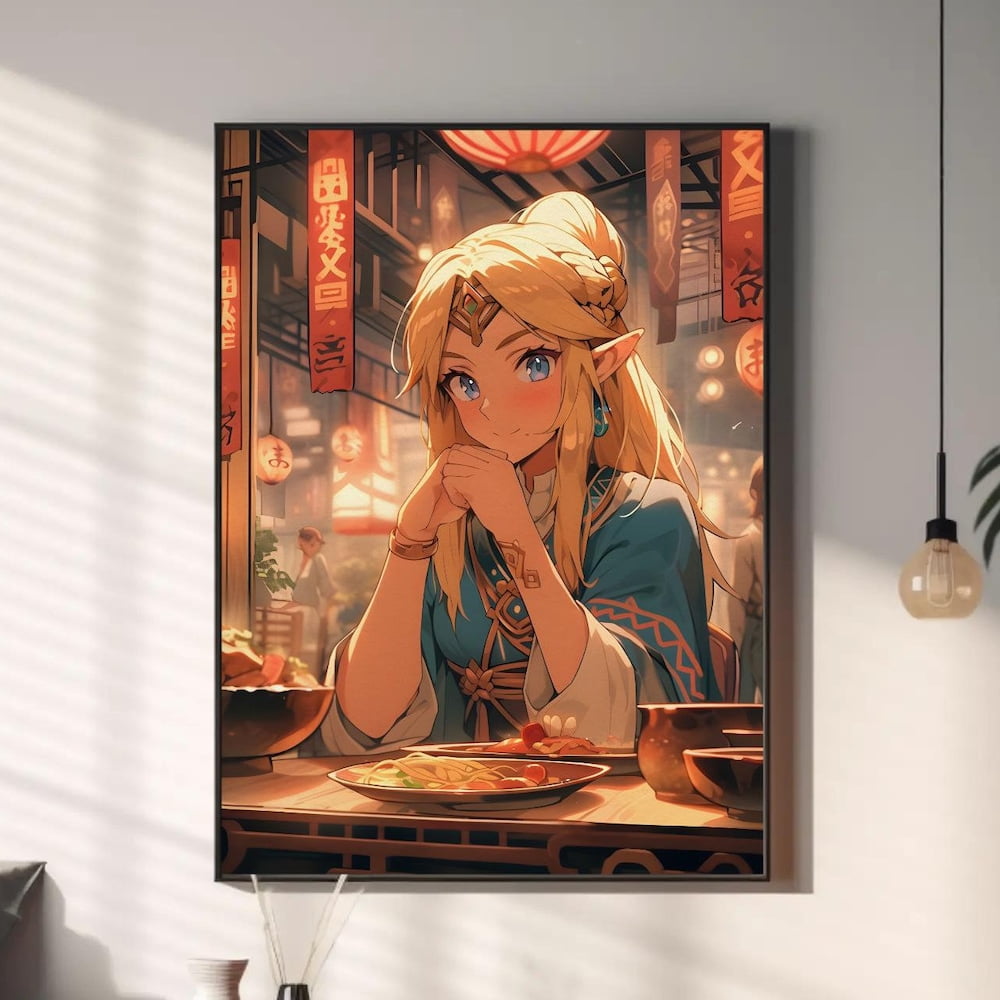 DOPAPRINT Princess Zelda Poster, Zelda Eating Ramens, Tears Of The ...