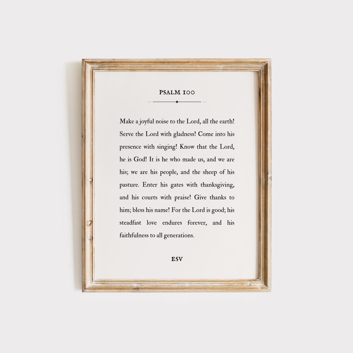 DOPAPRINT Psalm 100, Christian Wall Art, Art Posters, Bible Verse Decor ...