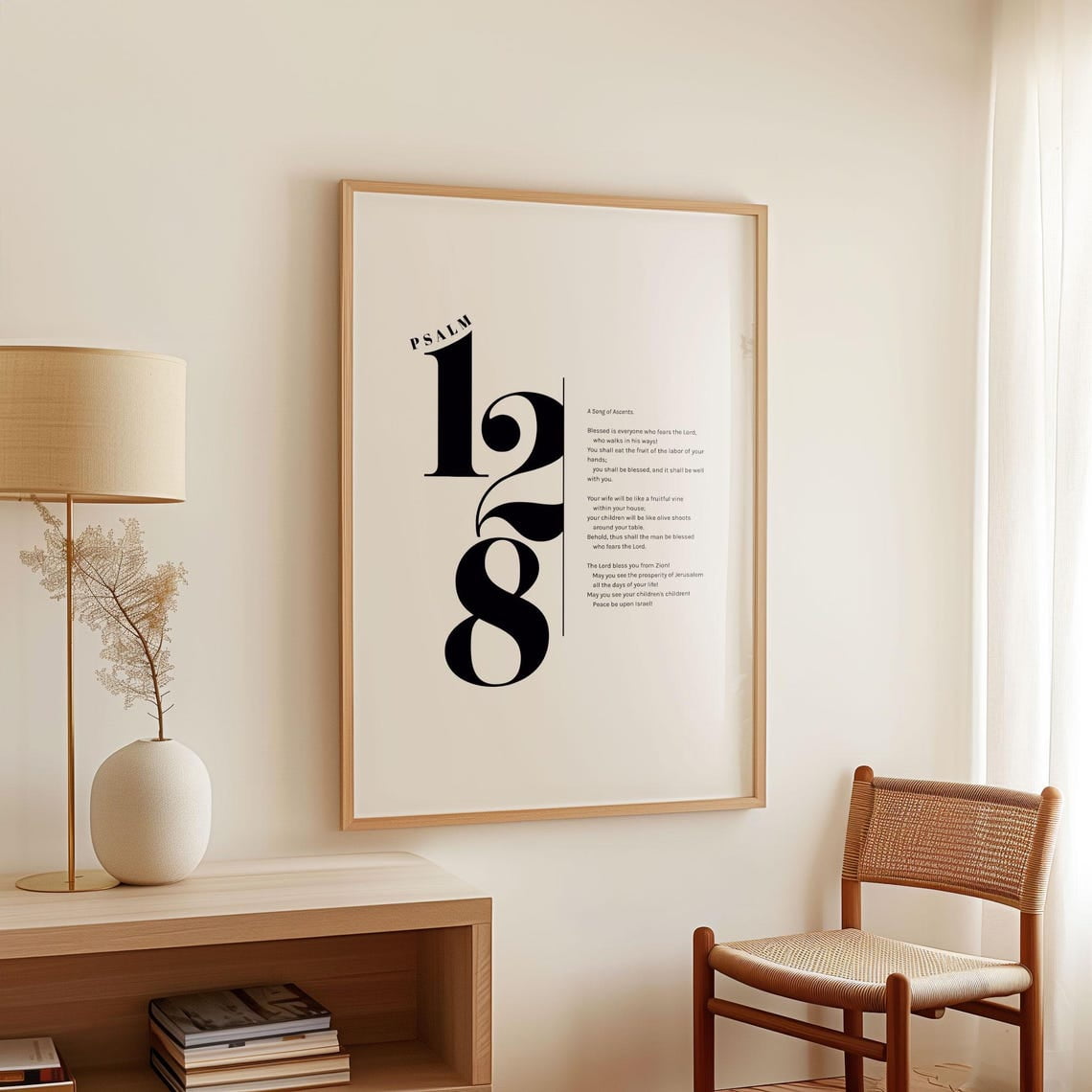 DOPAPRINT Psalm 128, Psalm Poster, Christian Psalms, Baptism Gift ...