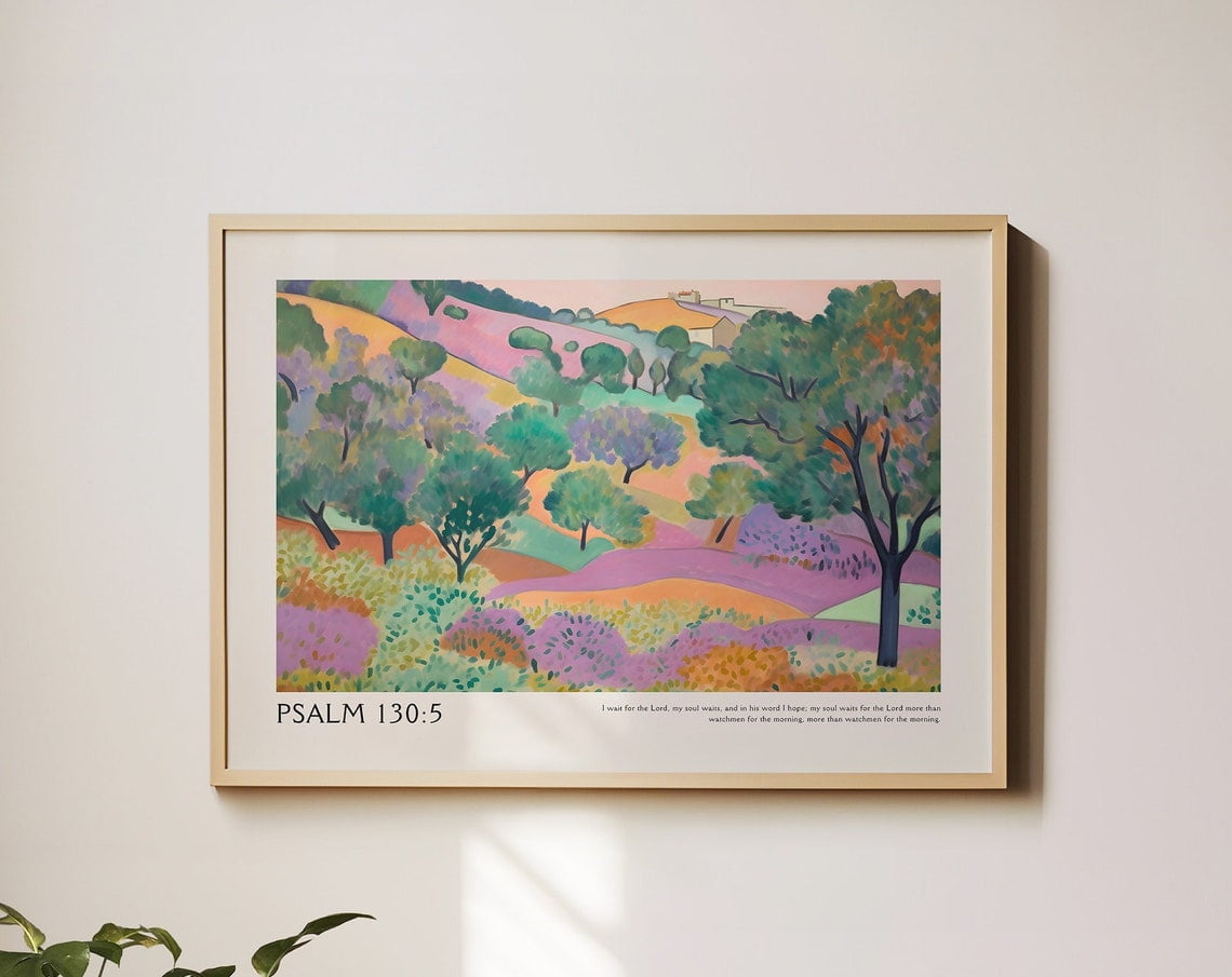 DOPAPRINT Psalm 130:5 Matisse Print Maximalist Wall Art Landscape Mural ...