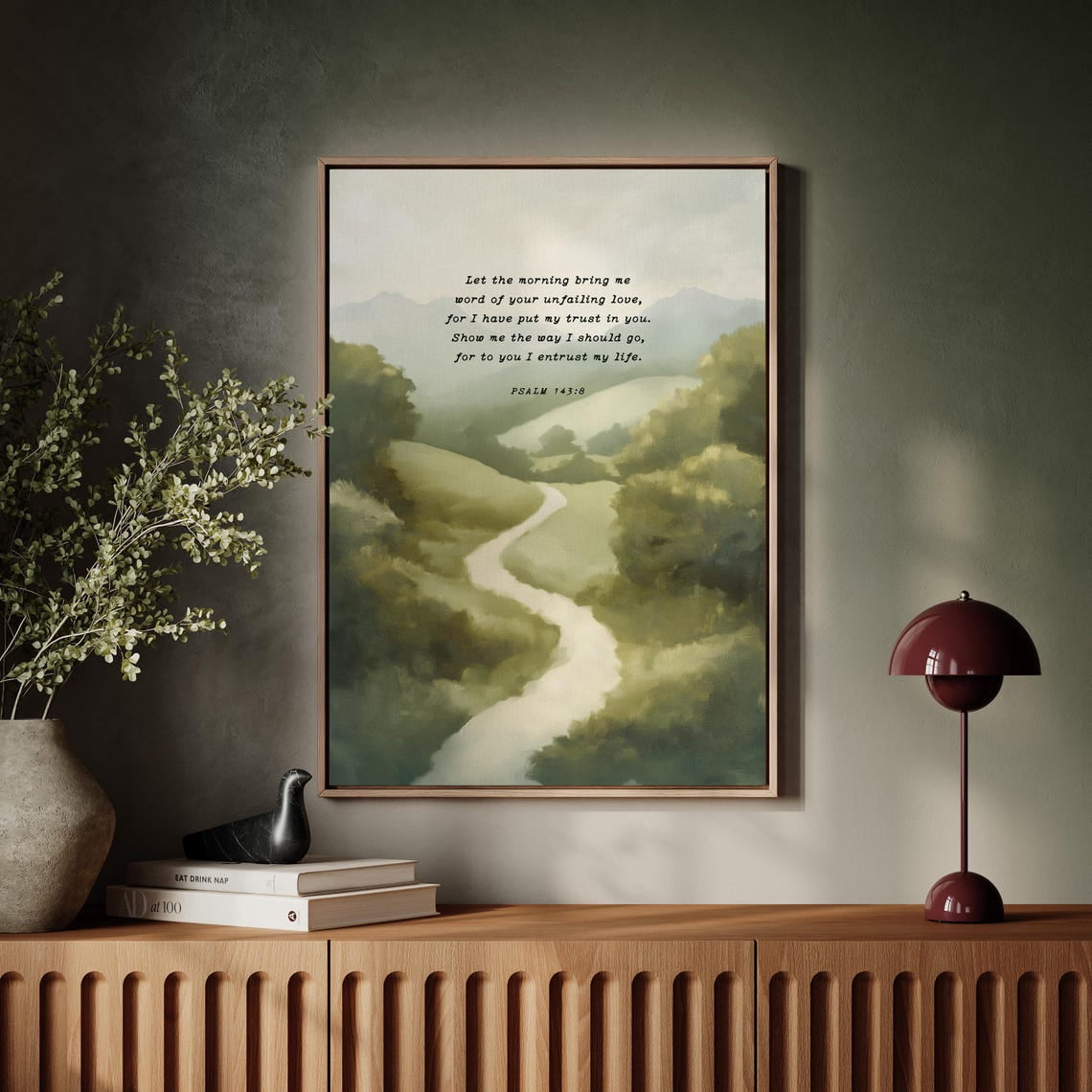 DOPAPRINT Psalm 143:8 Christian Bible Verse Morning Path Art Trust In ...