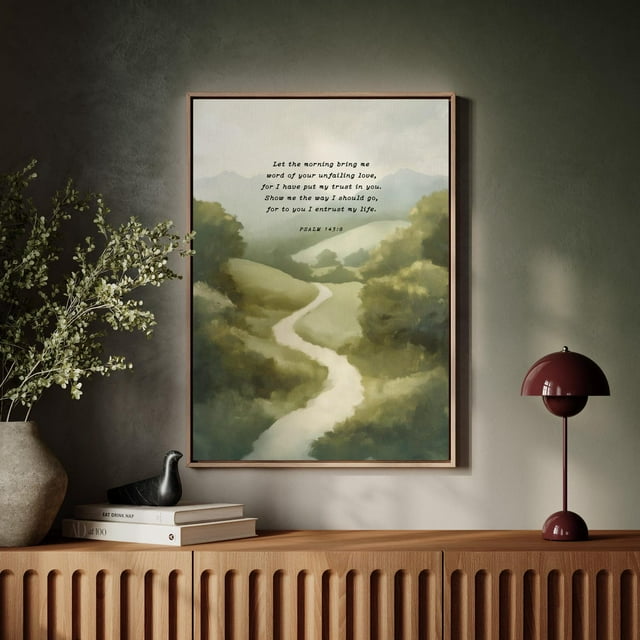 DOPAPRINT Psalm 143:8 Christian Bible Verse Morning Path Art Trust In ...