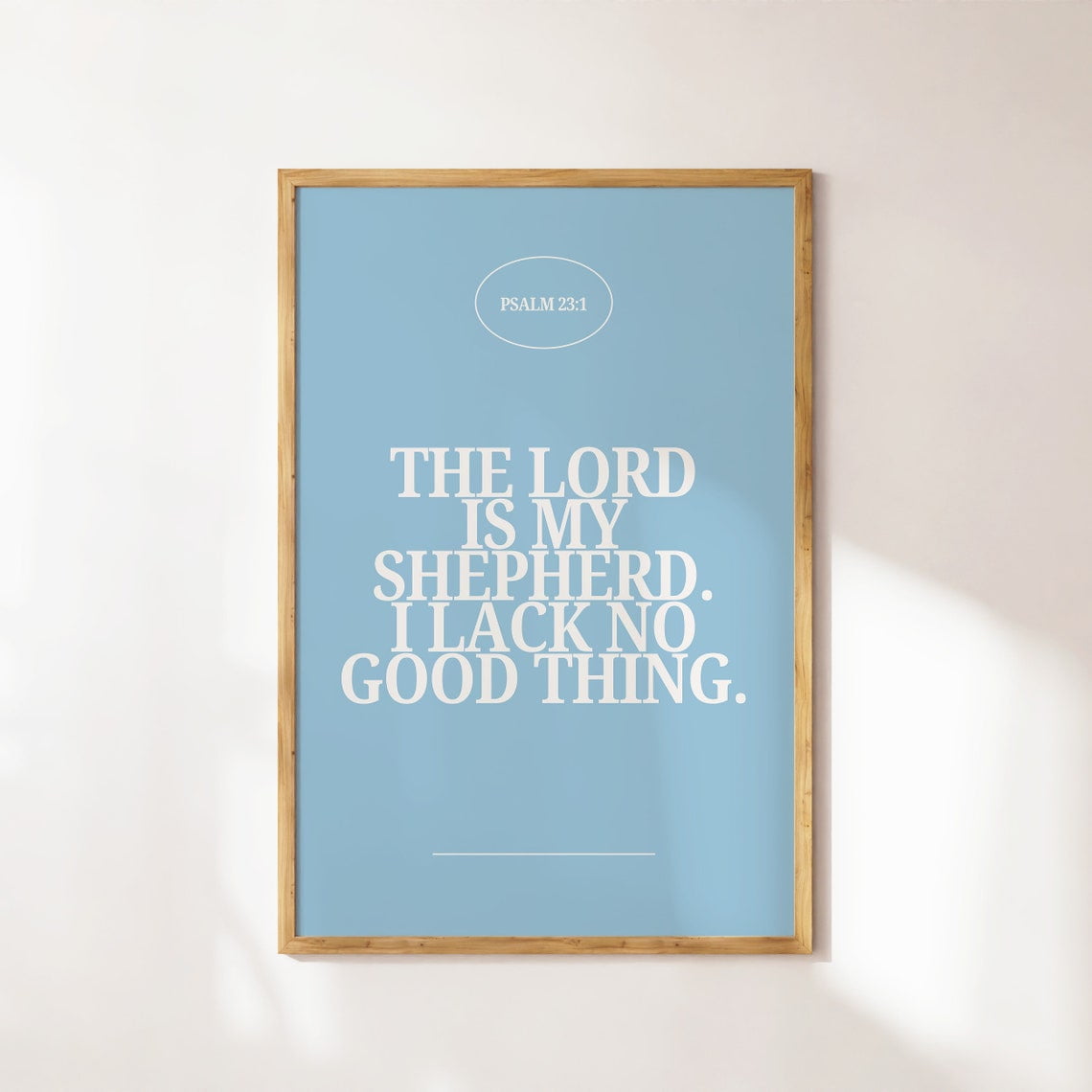 DOPAPRINT Psalm 23 Minimalist Poster, Christian Wall Art Quote, Coastal ...