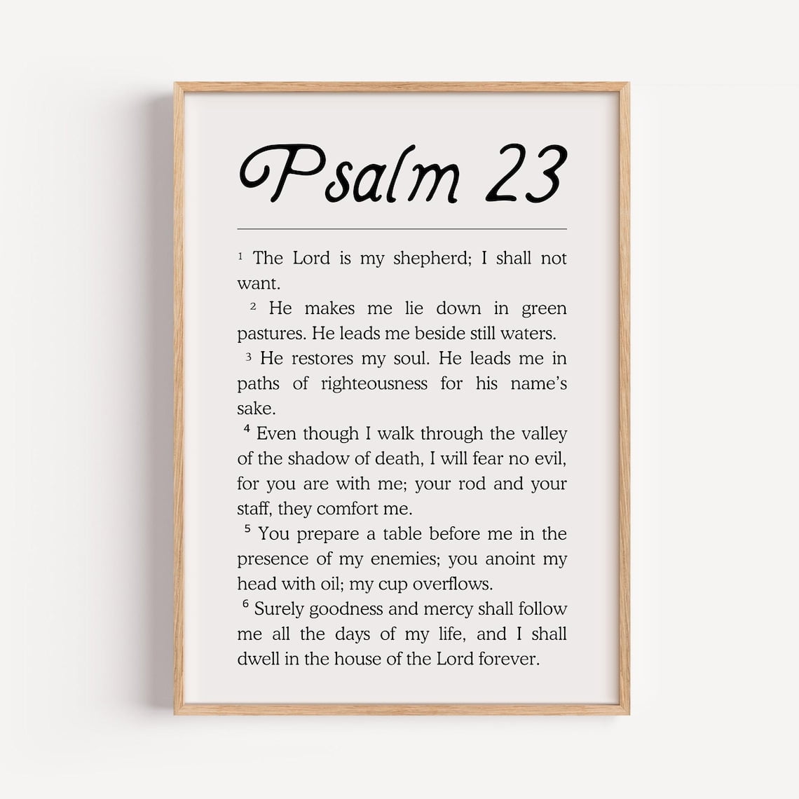 DOPAPRINT Psalm 23 Scripture Print, Bible Verse Wall Art, Christian ...