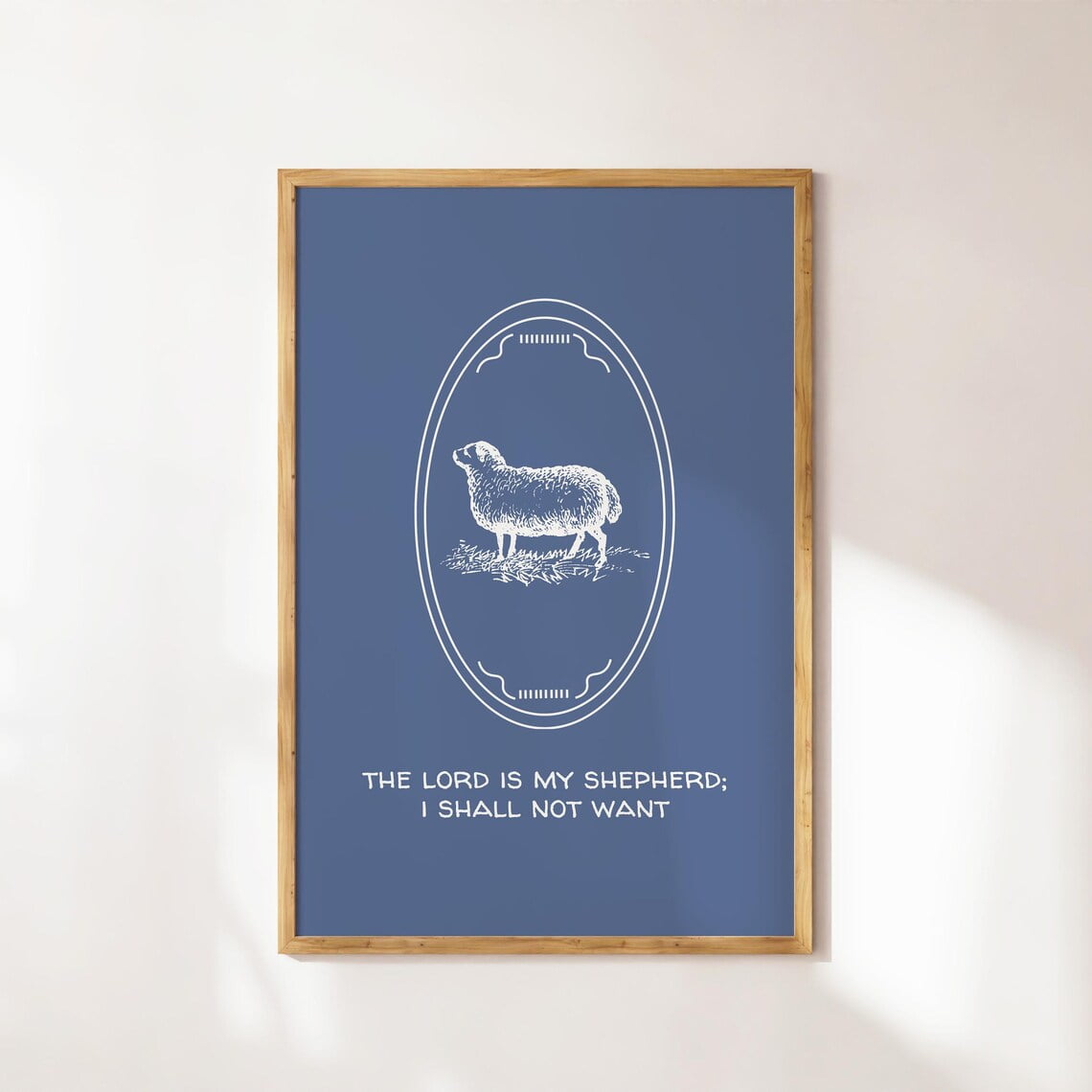 DOPAPRINT Psalm 23 Sheep Print, Christian Wall Art, Trendy Apartment ...