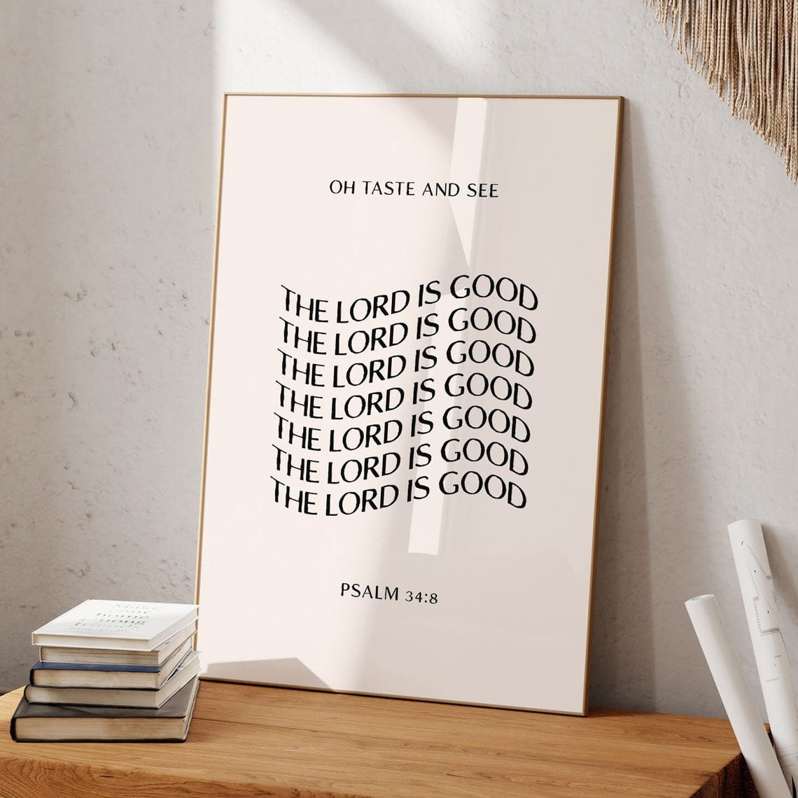 DOPAPRINT Psalm 34 Christian Wall Art Bible Verse Scripture Pastor ...