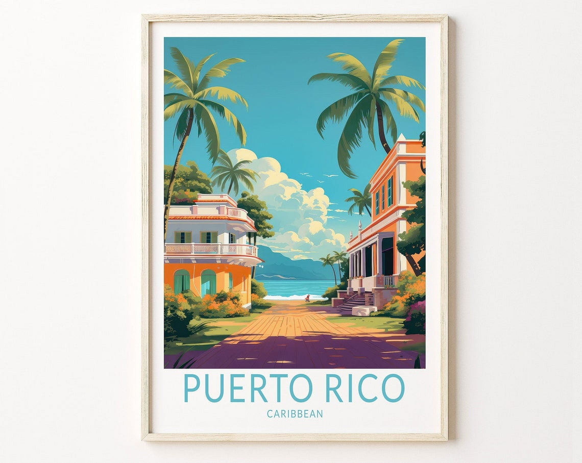 DOPAPRINT Puerto Rico Travel Poster Wall Art, Puerto Rico Poster ...