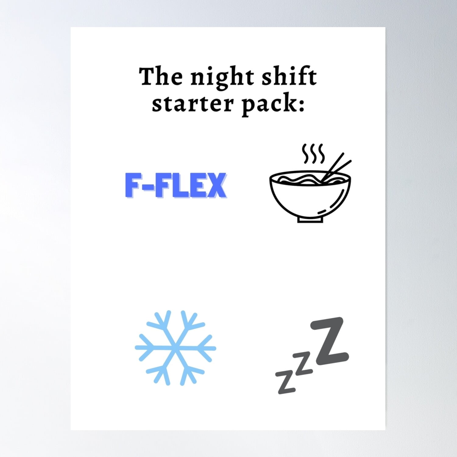 DOPAPRINT Radiology Night Shift Pack Poster Wall Art, Modern Wall Decor ...