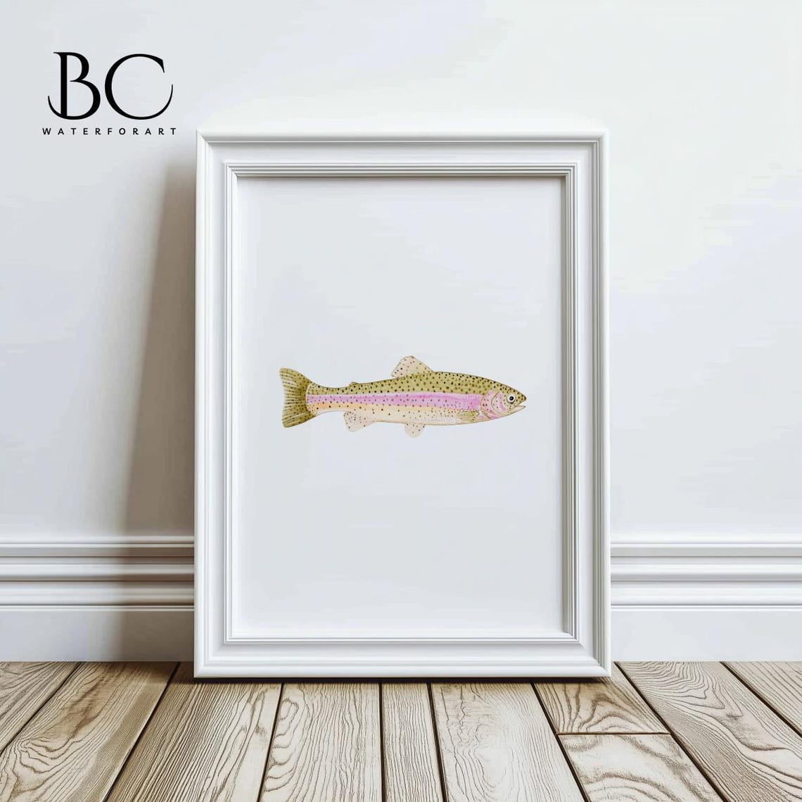 DOPAPRINT Rainbow Trout Watercolor Art Print, Trout Art Decor, Fishing ...