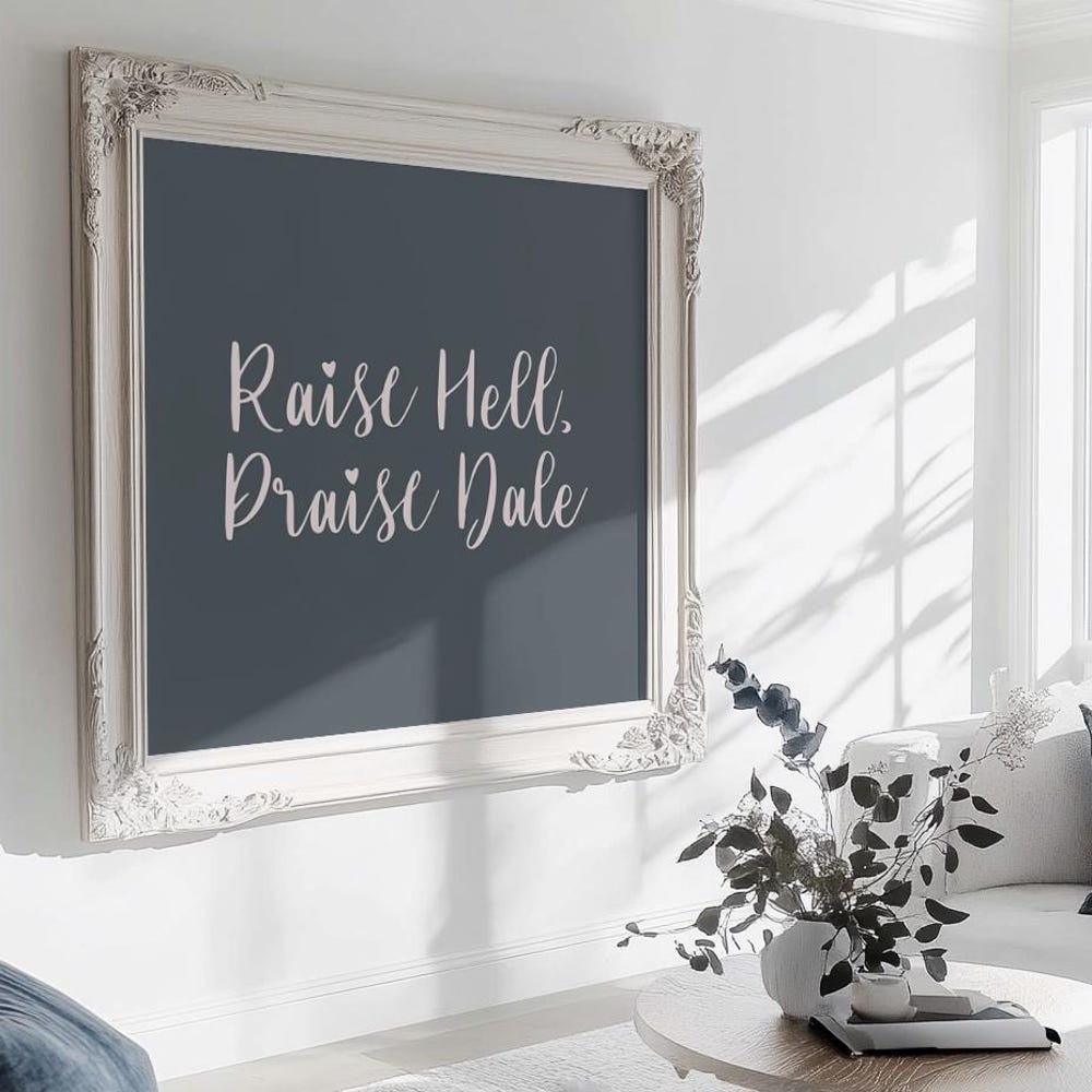 DOPAPRINT Raise Hell Praise Dale Wall Art, Funky Retro Wall Art ...
