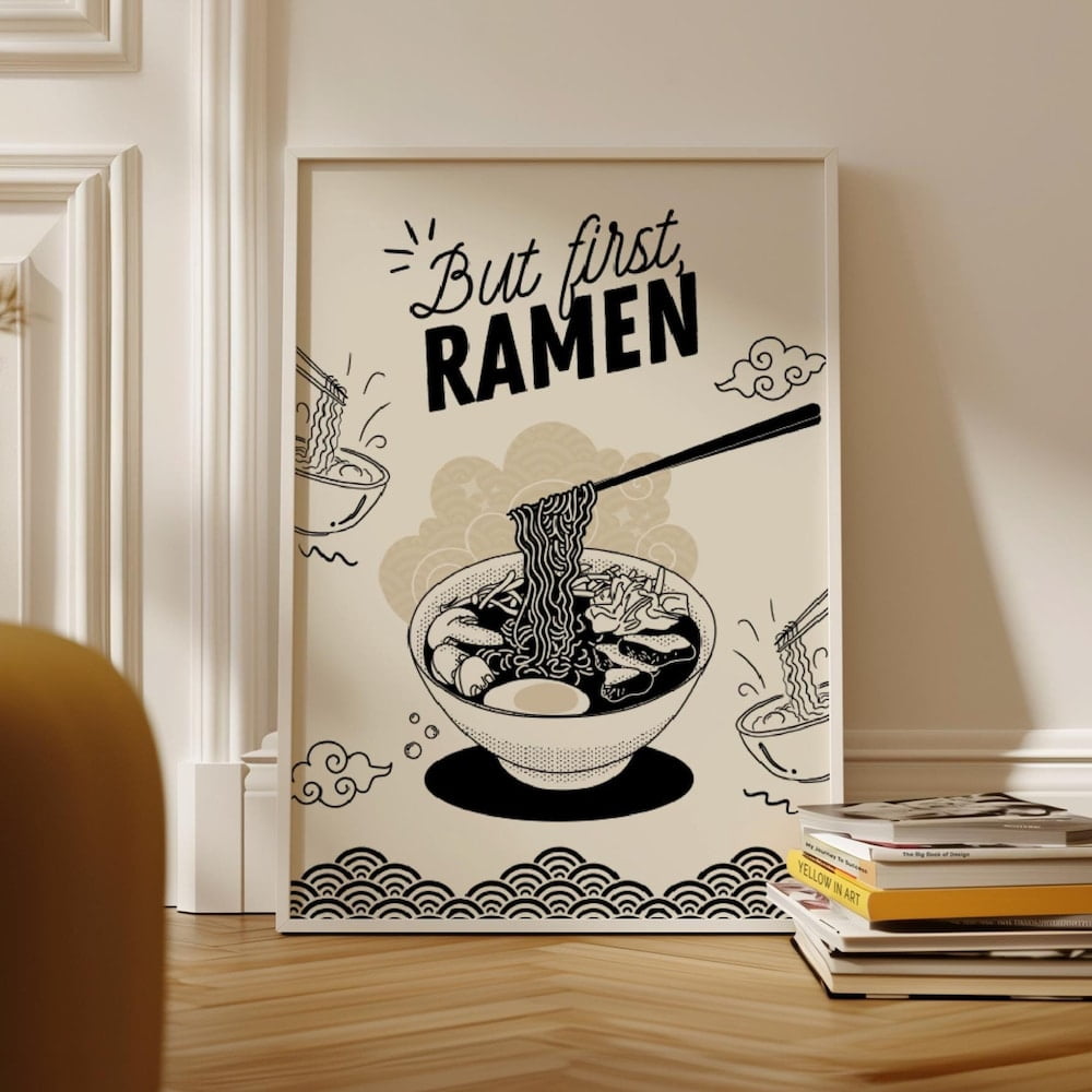 DOPAPRINT Ramen Poster, Japanese Food Poster, Retro Food Art Print ...