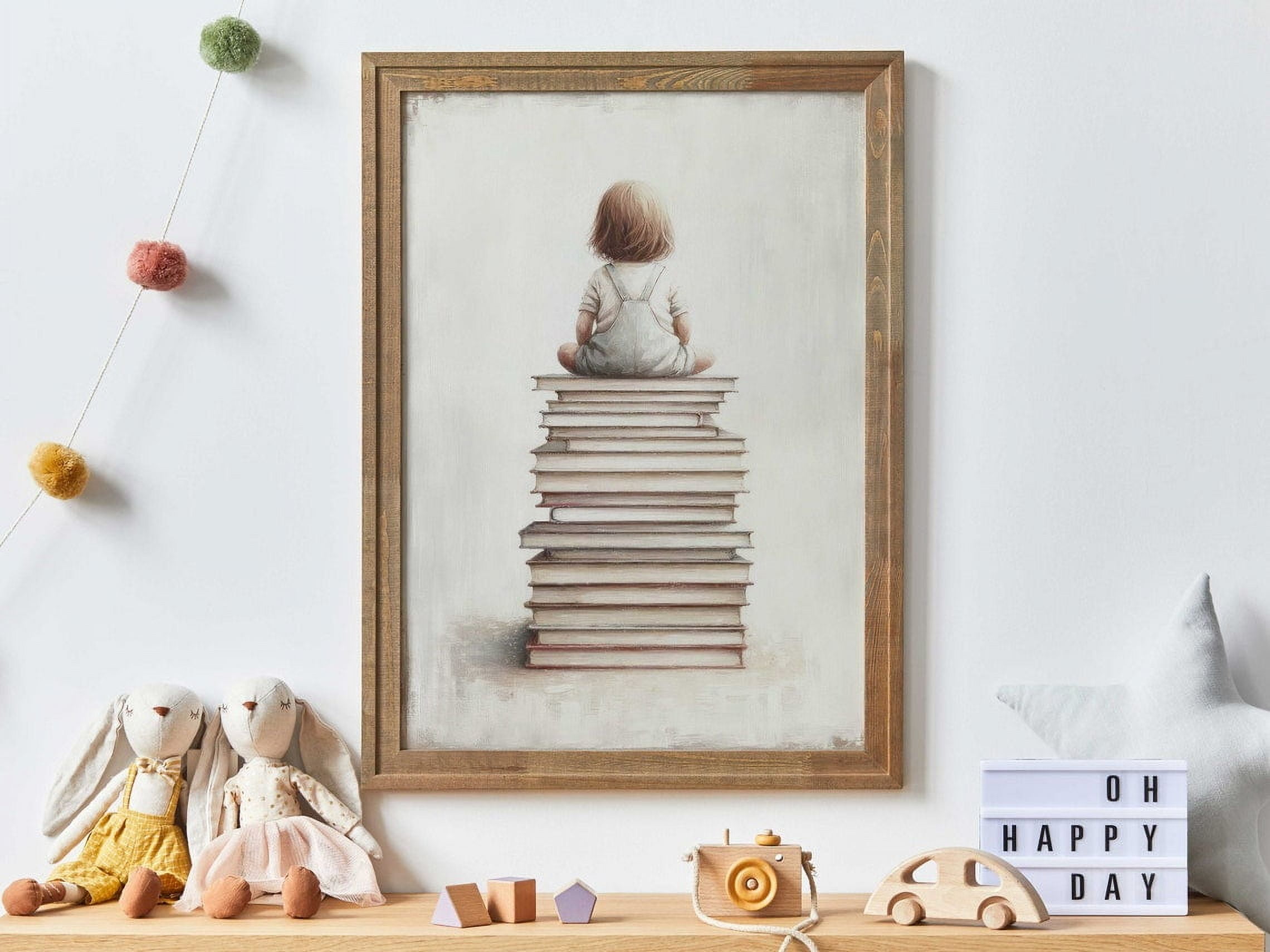 DOPAPRINT Read Decor Girl, Reading Corner Wall Art, Toddler Room Decor ...
