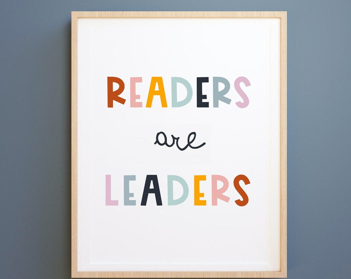 DOPAPRINT Readers Are Leaders, Kids Wall Art, File, Ready For Print ...