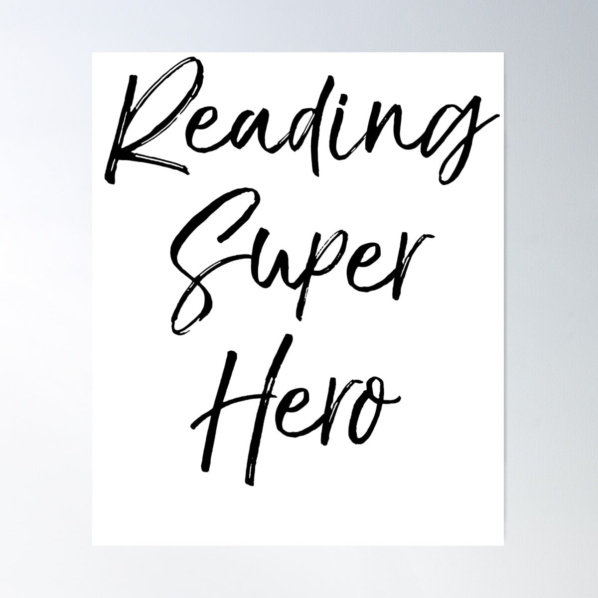 DOPAPRINT Reading Super Hero Literature Quote Poster Wall Art, Modern ...