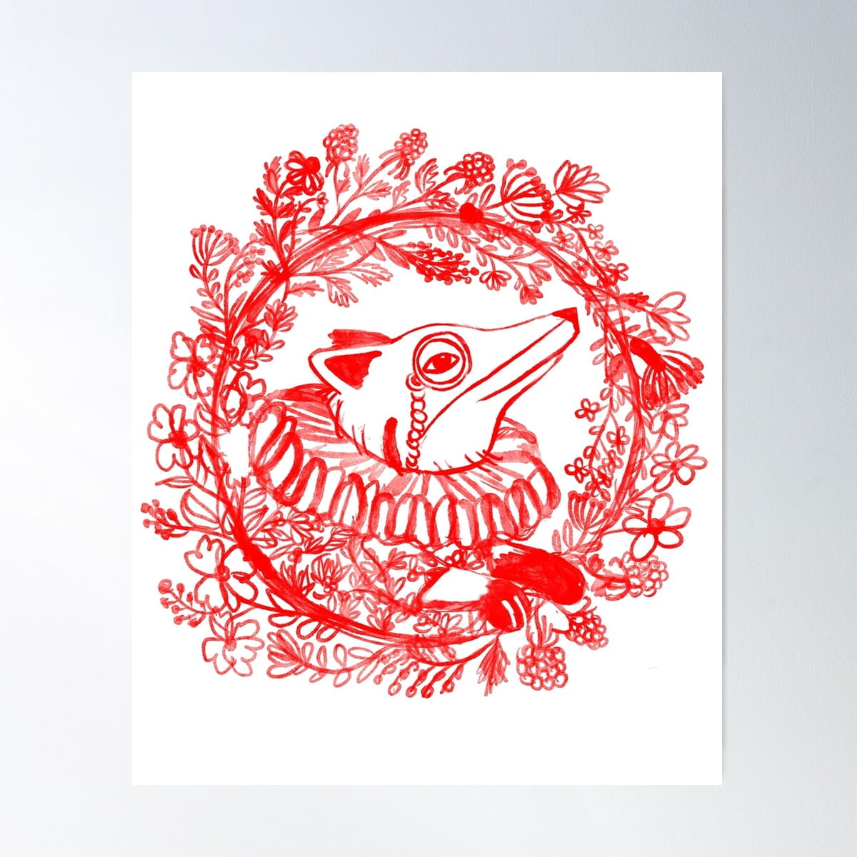 DOPAPRINT Red 90S Animals Of Farthing Wood Fan Art Regal Fox Graphic ...