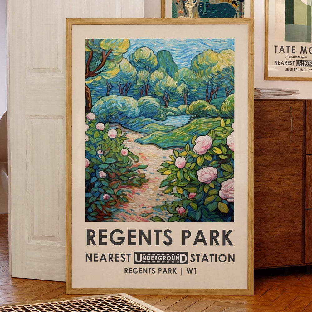 DOPAPRINT Regents Park print, London poster, London exhibition poster ...