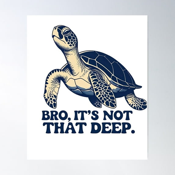 DOPAPRINT Relaxed Turtle Pure Deep Relaxation Poster Wall Art, Modern ...