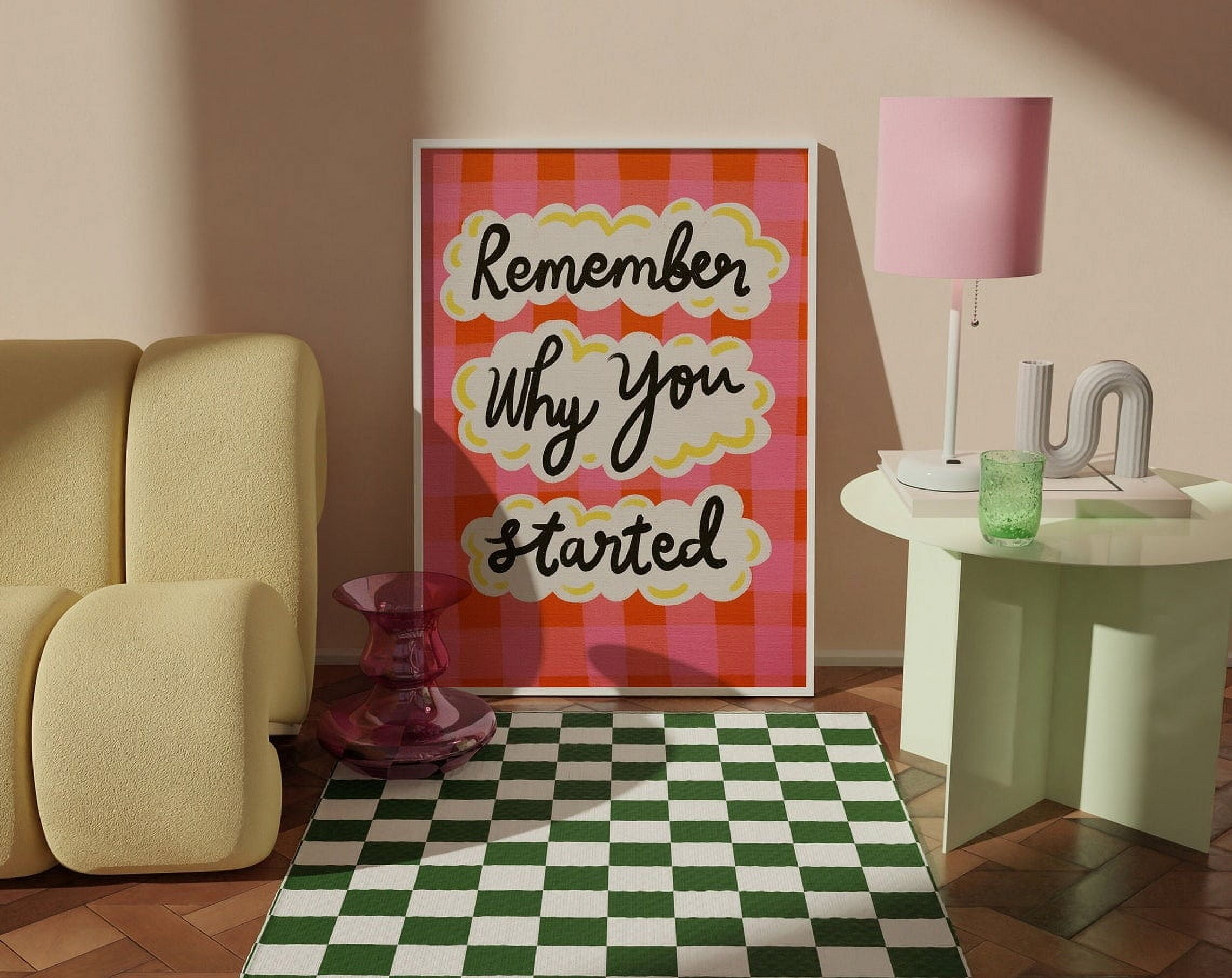 DOPAPRINT Remember Why You Started Poster, Motivational Quotes ...