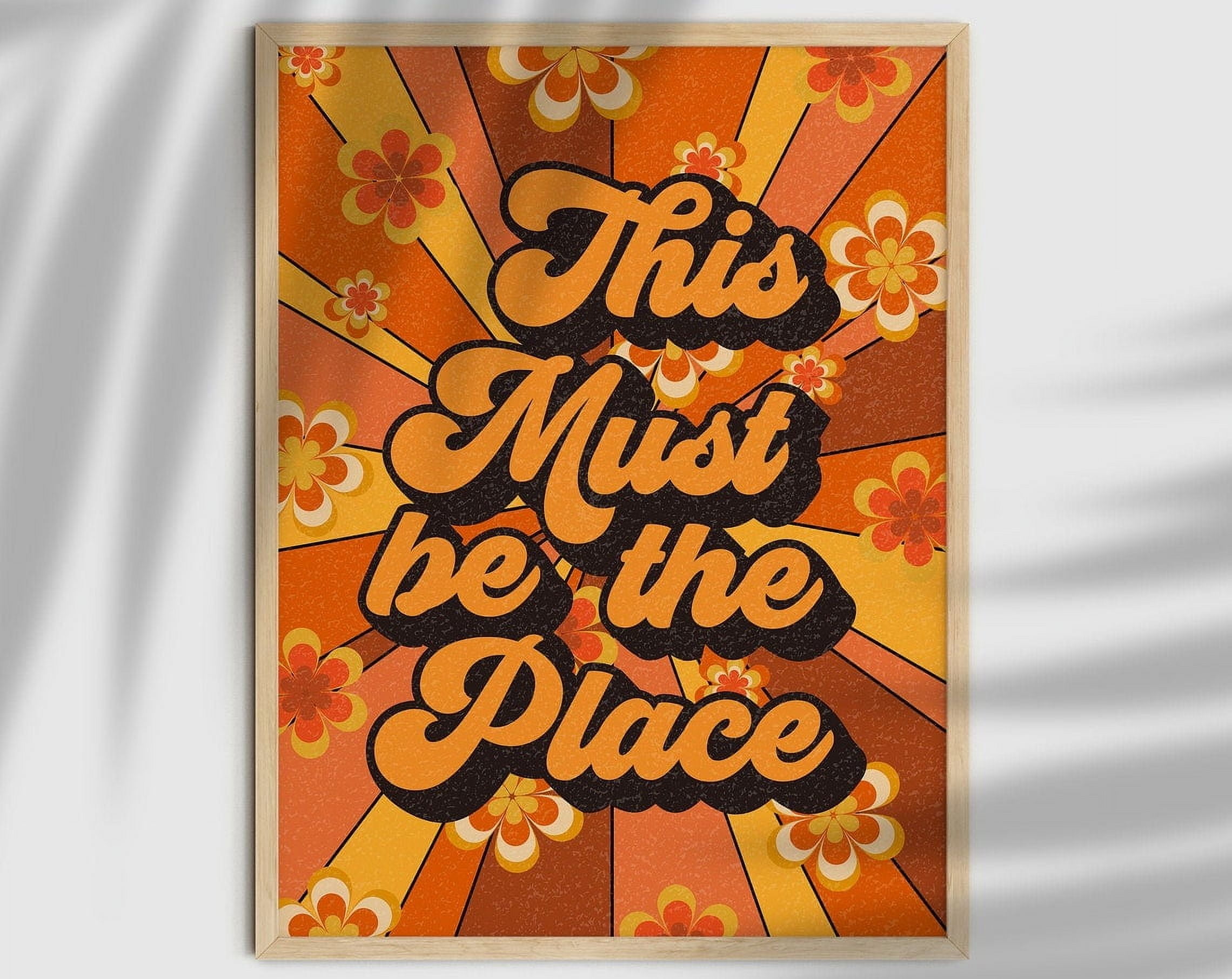 DOPAPRINT Retro 70S Home Decor, 70S Floral Pattern Print, 70S Groovy ...