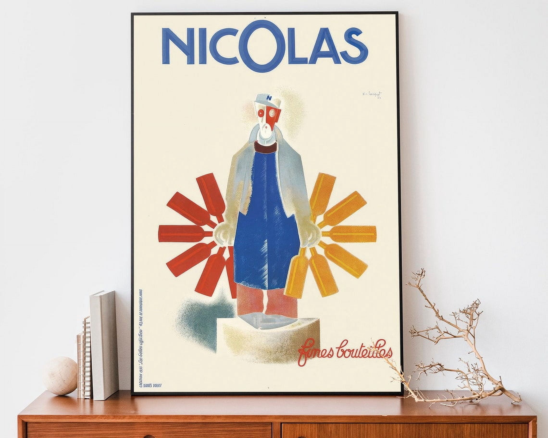 DOPAPRINT Retro Advertising Poster, Vintage Wine Poster, Nicolas Fines ...
