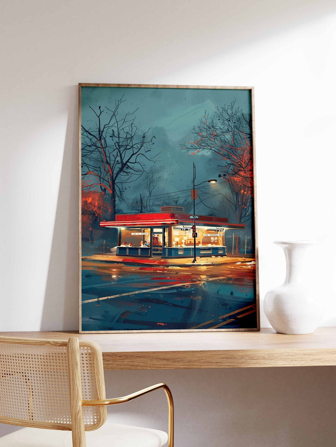 DOPAPRINT Retro American Diner Print, American Diner Poster, Food And ...