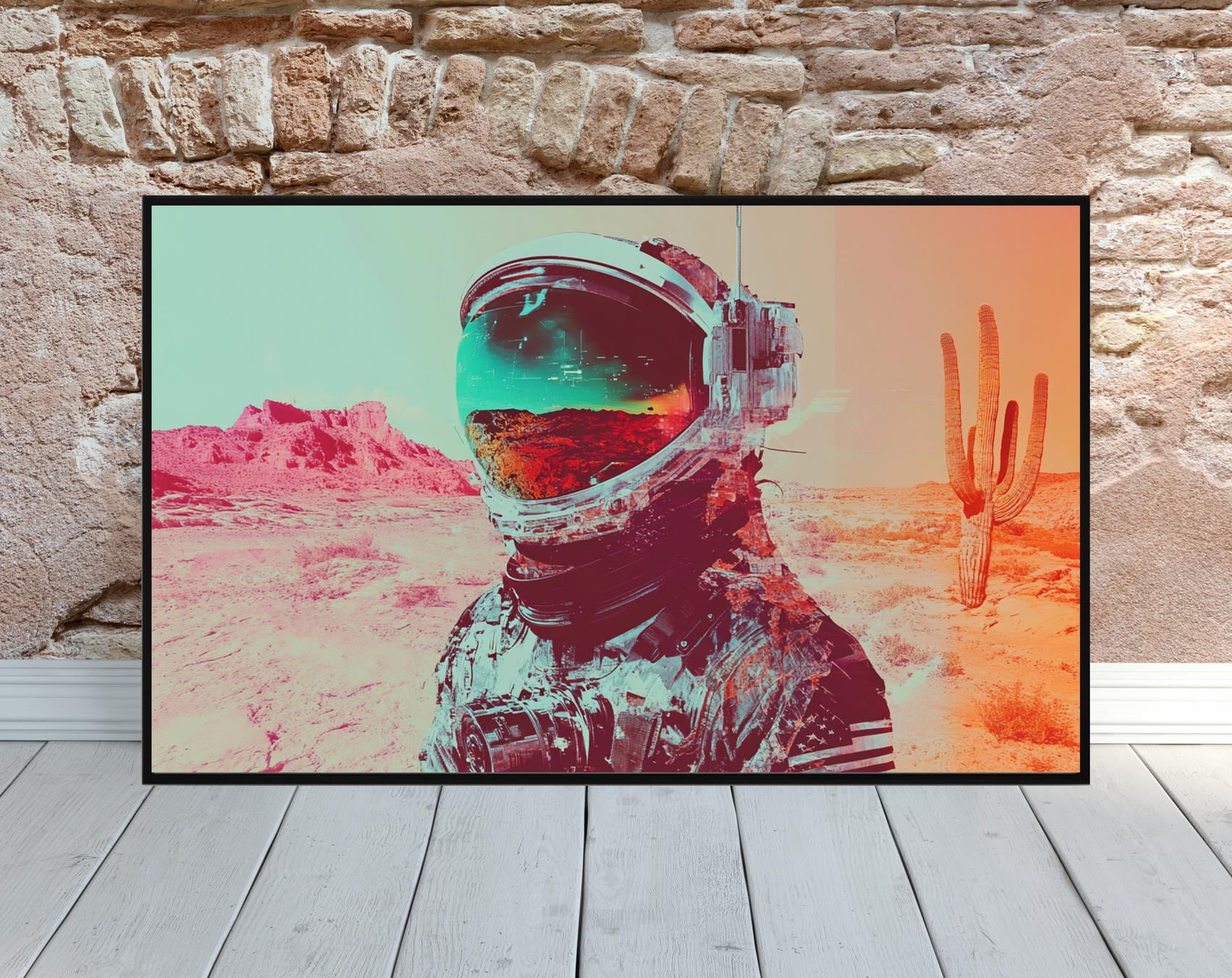 DOPAPRINT Retro Astronaut Poster Surreal Astronaut Helmet Art Print ...
